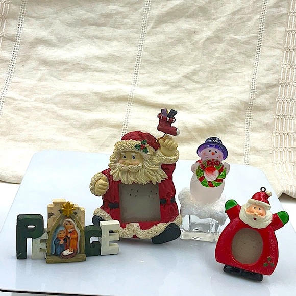 Holiday | Christmas Santa Frames Snowman On Ice Peace Sign | Poshmark